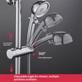 2 pack Adjustable Shower Head Holder for Slide Bar Slider Clamp ...