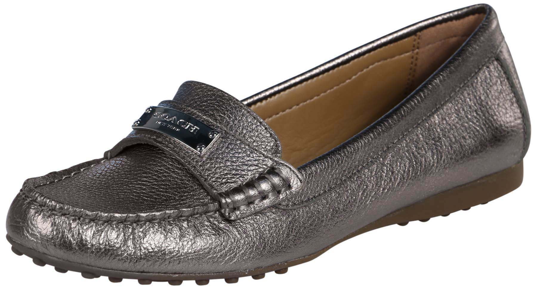 Coach - Coach Women's Fredrica Metallic Tumbled Loafer-Pewter - Walmart ...