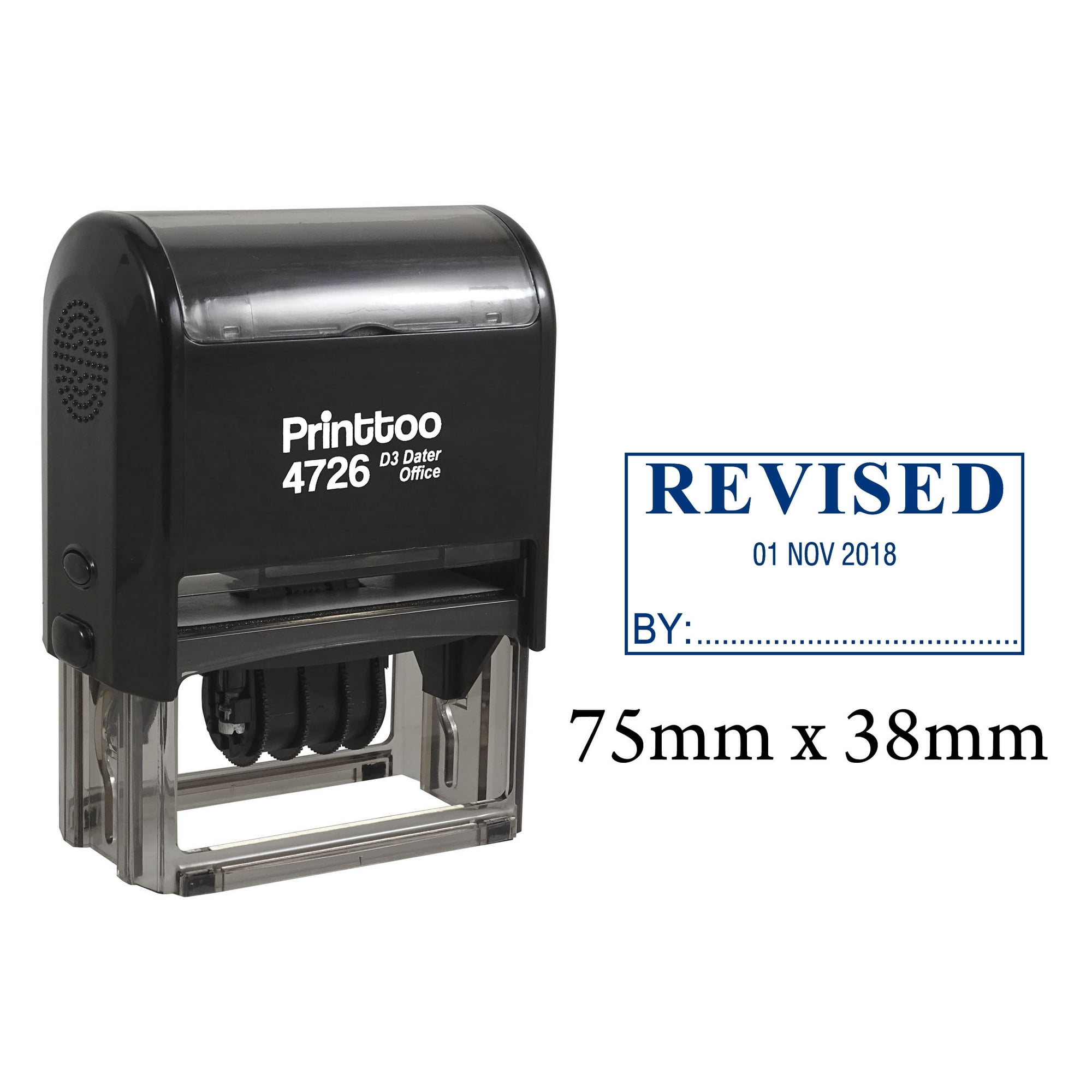 Click here for Printtoo Office Dater Stamp With Revised By Text &... prices