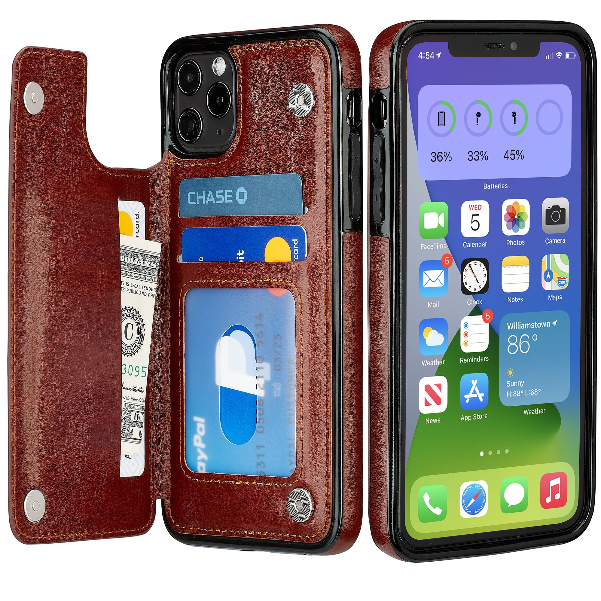 S-Tech Case for Apple iPhone 11 Case 6.1 Magnetic Wallet Card Photo ...