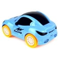 Mini Racing 3D Coupe Battery Operated Bump and Go Toy Car w/ Flashing ...