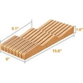In-Drawer Knife Block Organizer - Bamboo Wood Drawer Knife Organizer ...