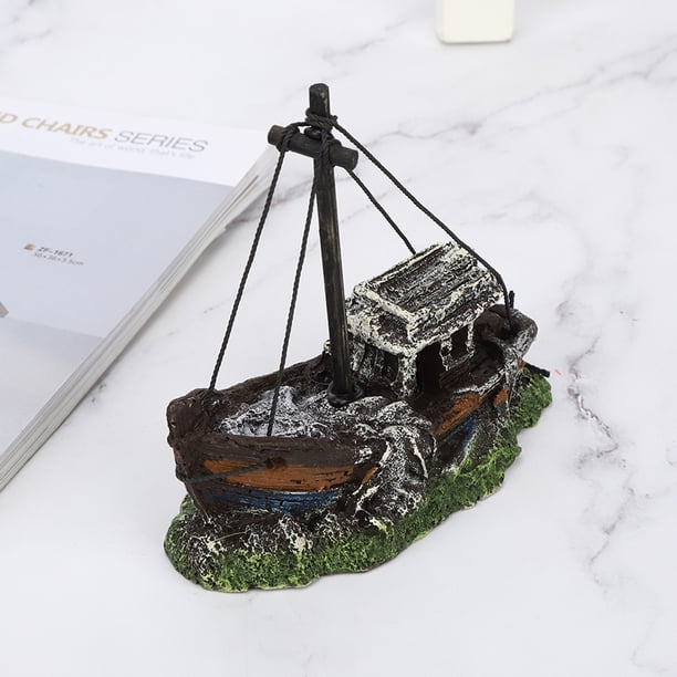 Resin Shipwreck,Resin Aquarium Artificial High Simulation Shipwreck ...