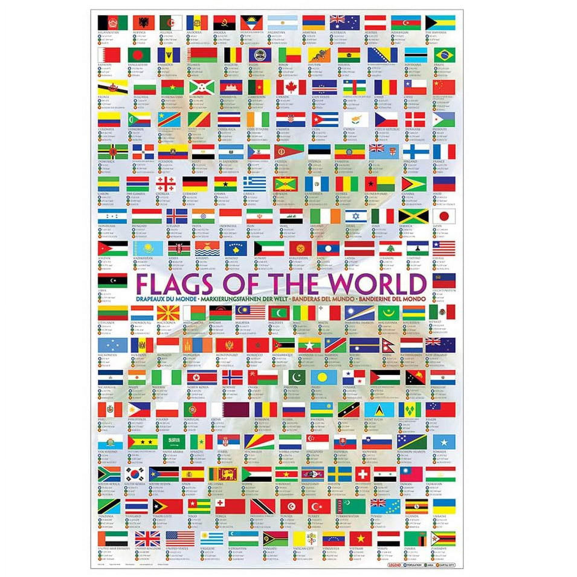 2450-1510 - FLAGS OF THE WORLD POSTER 26.75X38.5 INCHES - Walmart.ca