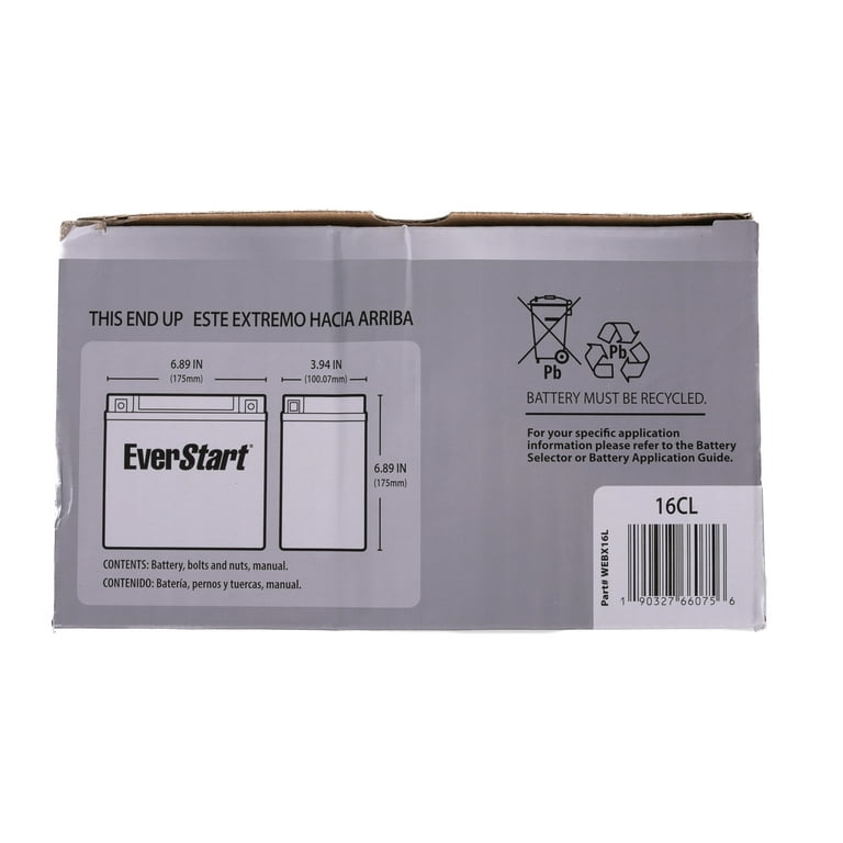 Everstart Motorcycle Battery Application Guide