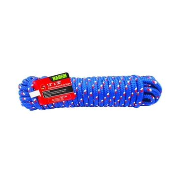 CORDA Diamond Braid Poly Rope, 1/2" x 50' - Walmart.com