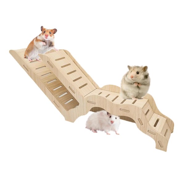 Hamster Climbing Ladder with Secret Peep Tunnel - Cozy Sleeping House ...
