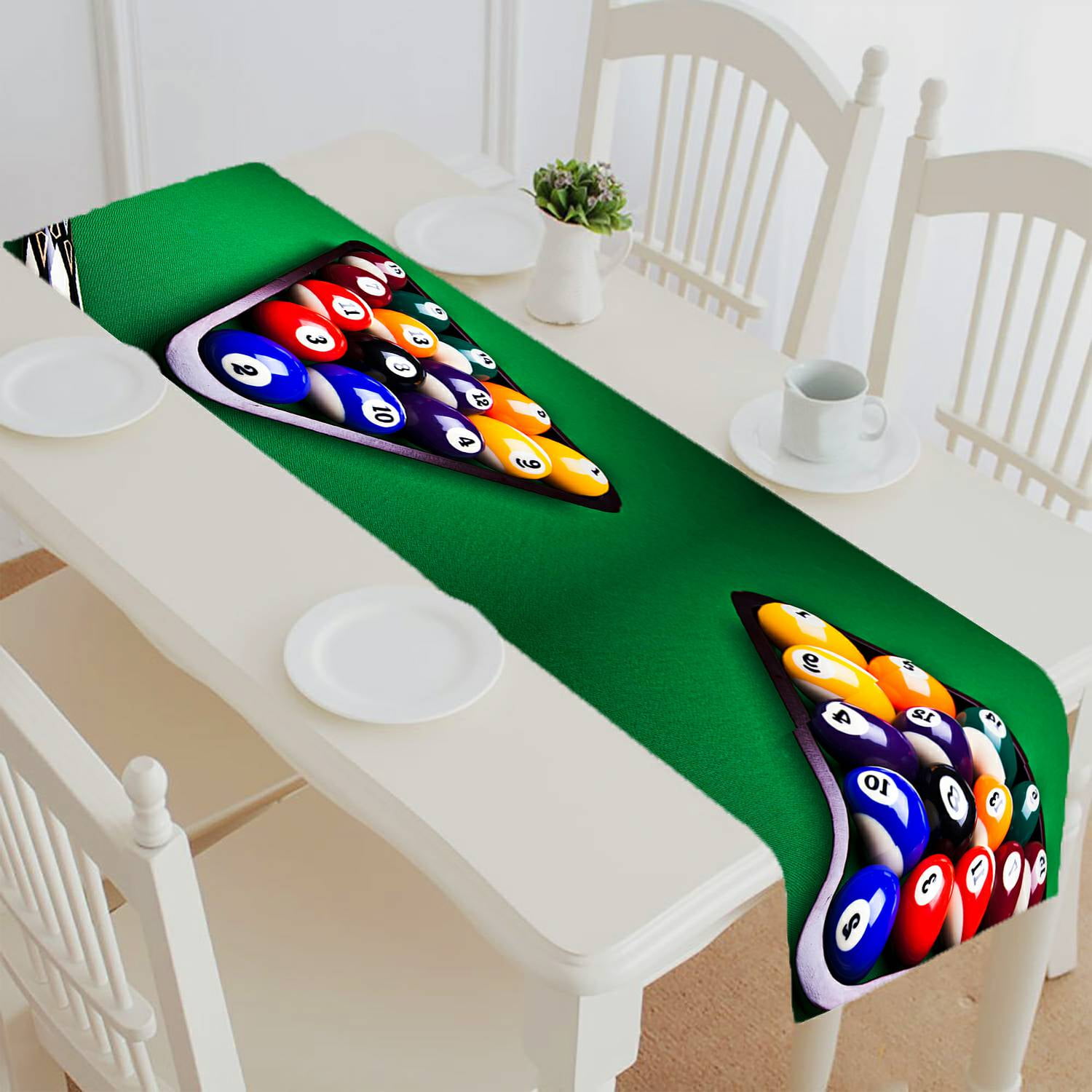 ECZJNT Billiard balls pool table runner table cloth tea table cloth ...