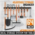 64 Inch Adjustable Storage System, Wall Mount Tool Organizer, Tool ...