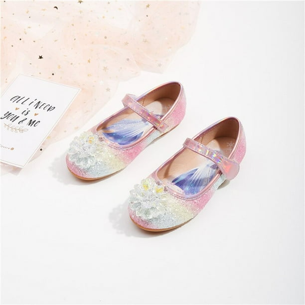 Disney niños dibujos animados congelación ELSA princesa niña cristal Sequenia tacones altos ...