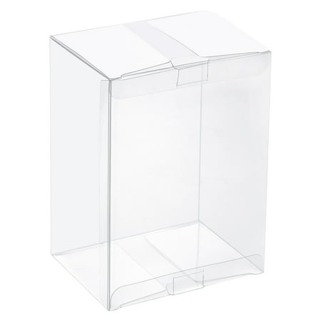 Uxcell Plastic Retail Boxes 80x100x150mm with Protective Film Clear 6 ...