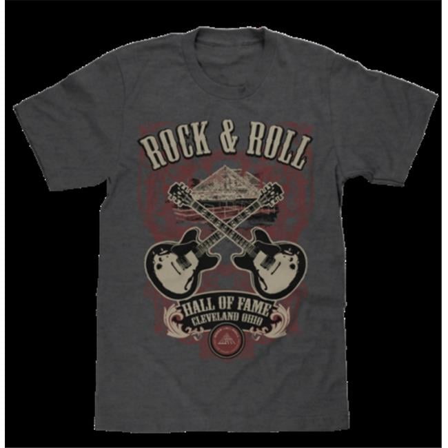 Tee Luv 28354-MD Rock and Roll Hall of Fame Crossed Guitars T-shirt ...