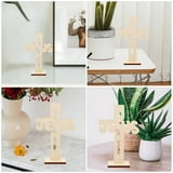 12pcs Graffiti Planks Unfinished Wood Cutouts Cross Slice Wood Craft ...