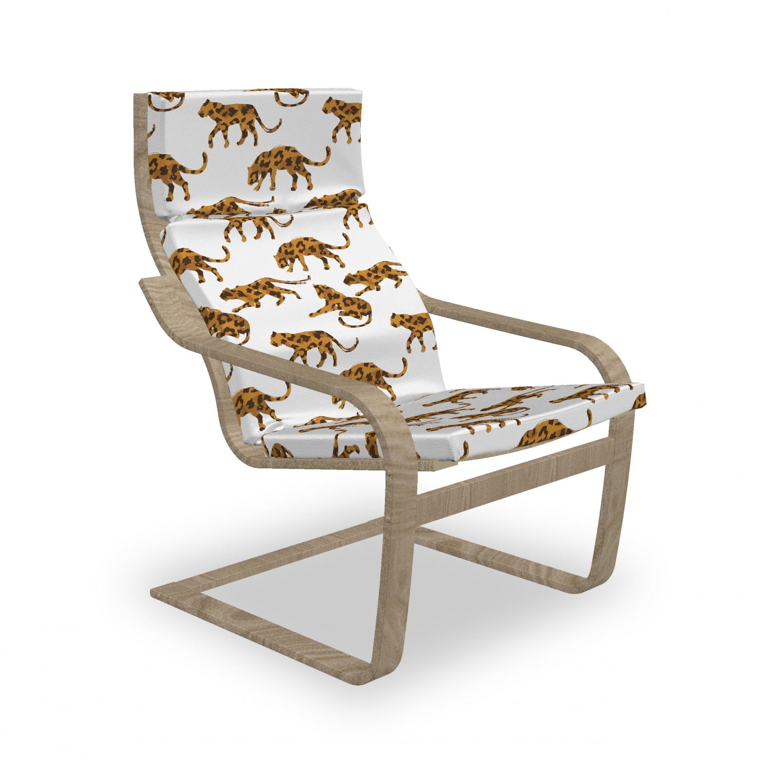 Jaguar Armchair Pad and Slipcover, Watercolor Style Composition of ...