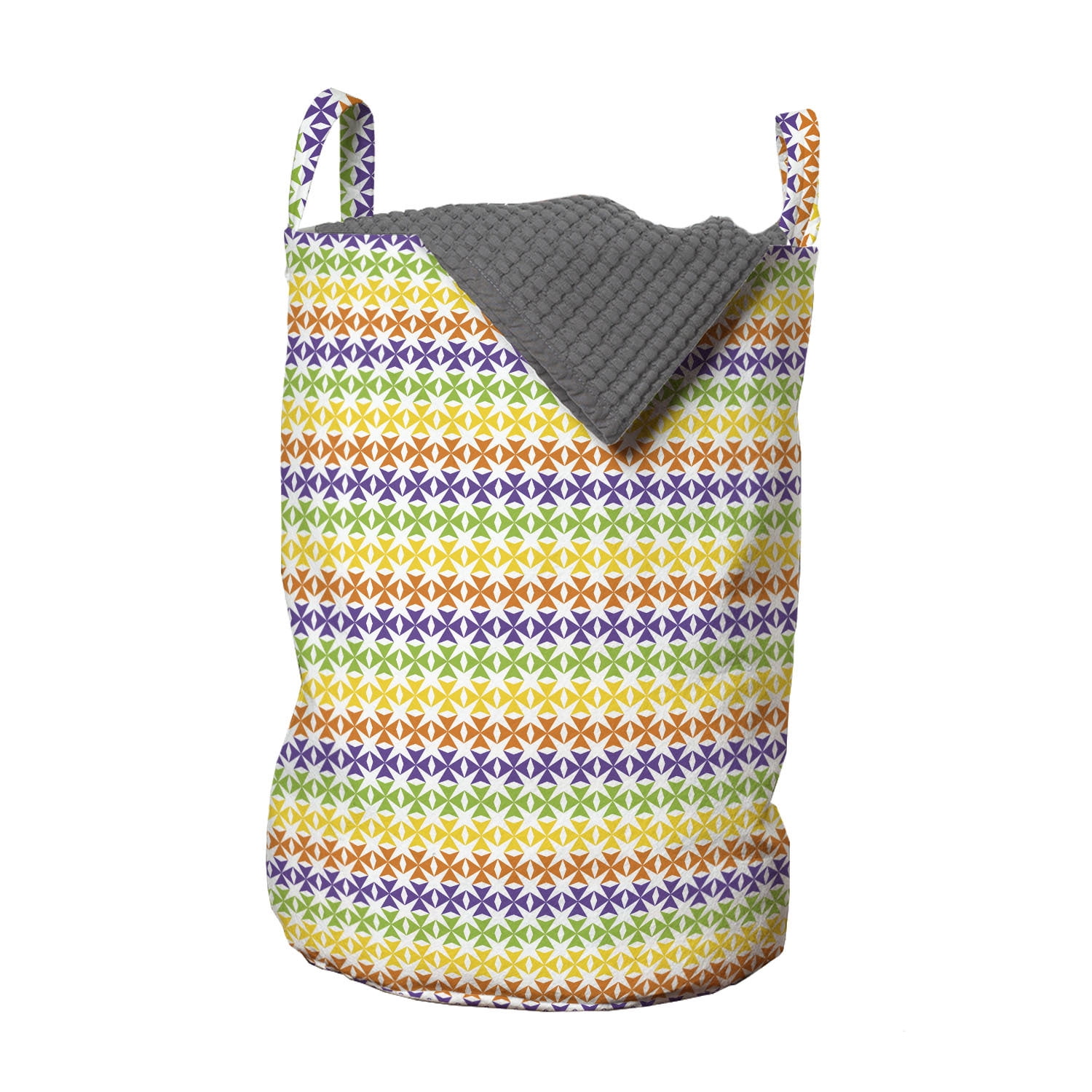 Colorful Laundry Bag, Layout of Mini Triangular Motifs Horizontally ...