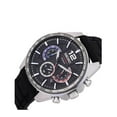 Seiko SSB347P1 Men's Chronograph Quartz Watch with Black Dial, Silicone ...