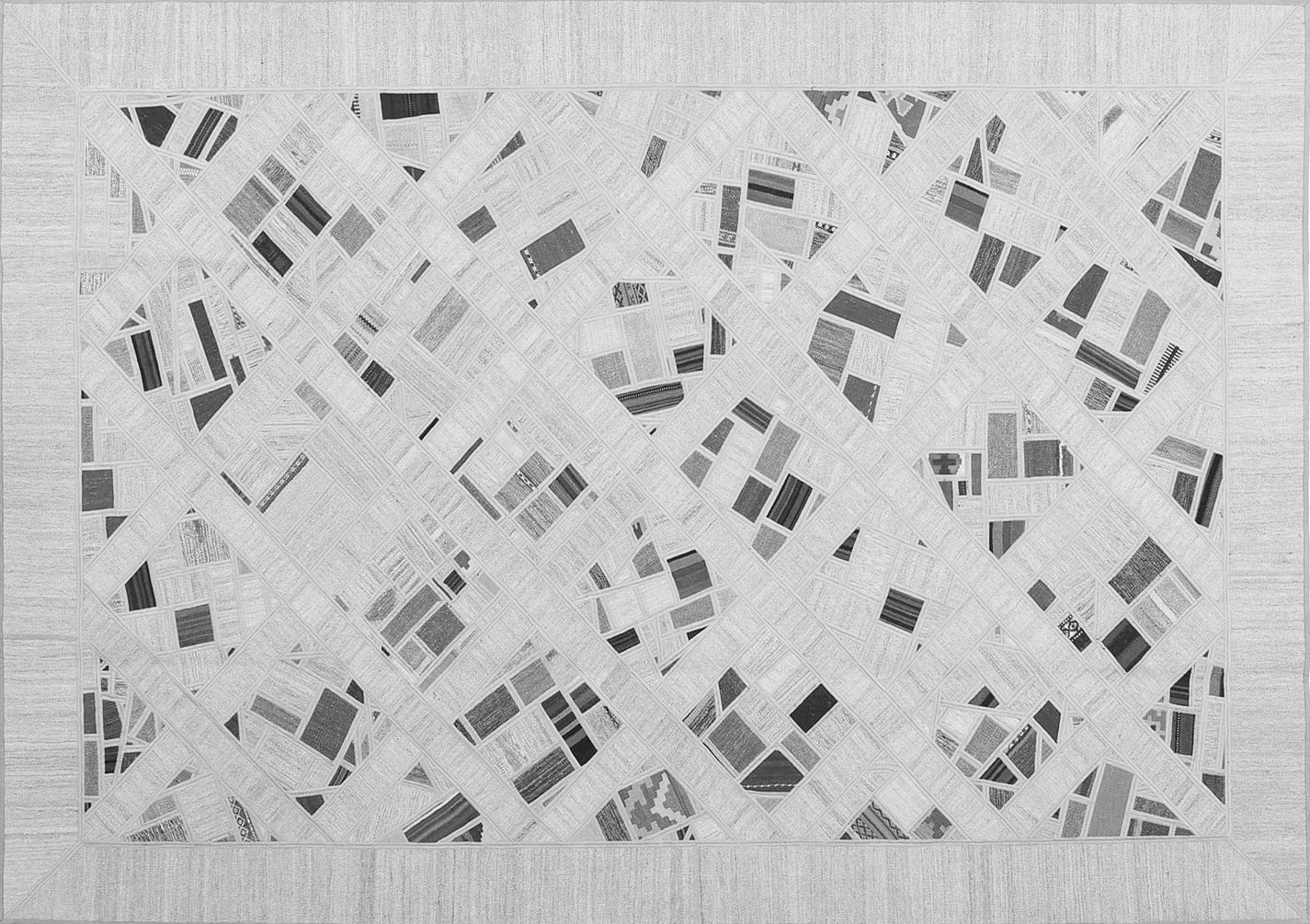 Ahgly Company Indoor Rectangle Solid Gray Modern Area Rugs, 2' x 5 ...