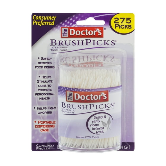 The Doctor's Brush Picks Interdental Toothpicks - 275 CT - Walmart.com