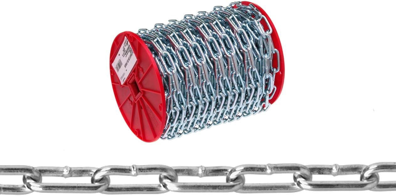 Campbell 0724527 Low Carbon Steel Straight Link Coil Chain on Reel ...