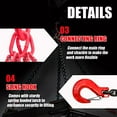 6 Ton 4 Leg Chain Sling 5/16” 5 Ft, G80 Alloy Steel 4 Way Chain Slings ...