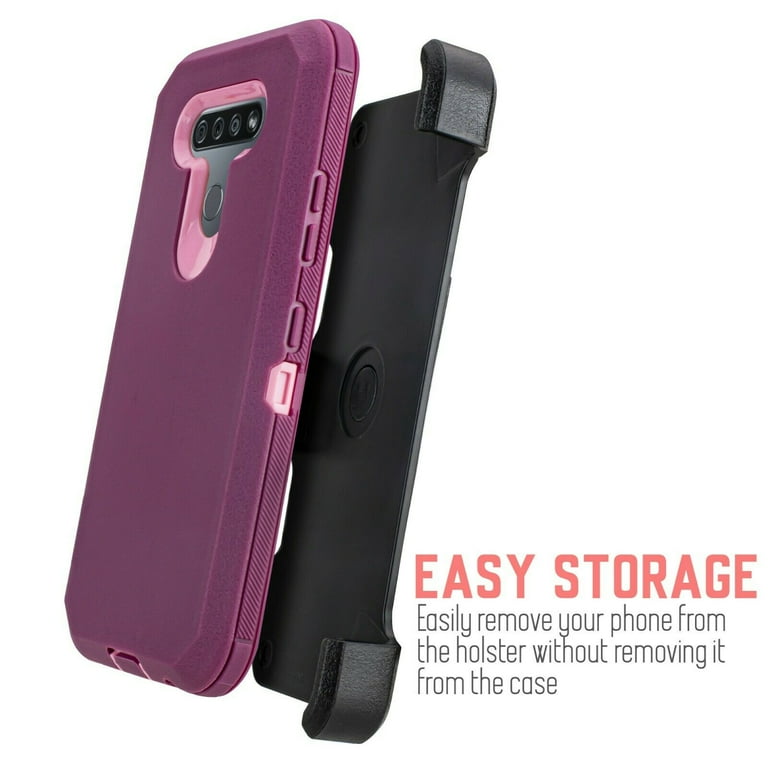 for LG Harmony 4 LG Premier Pro Plus LG K41 Phone Case Dual Layer Full Body Rugged Clear Back Drop Resistant Shockproof Case with Built In Screen