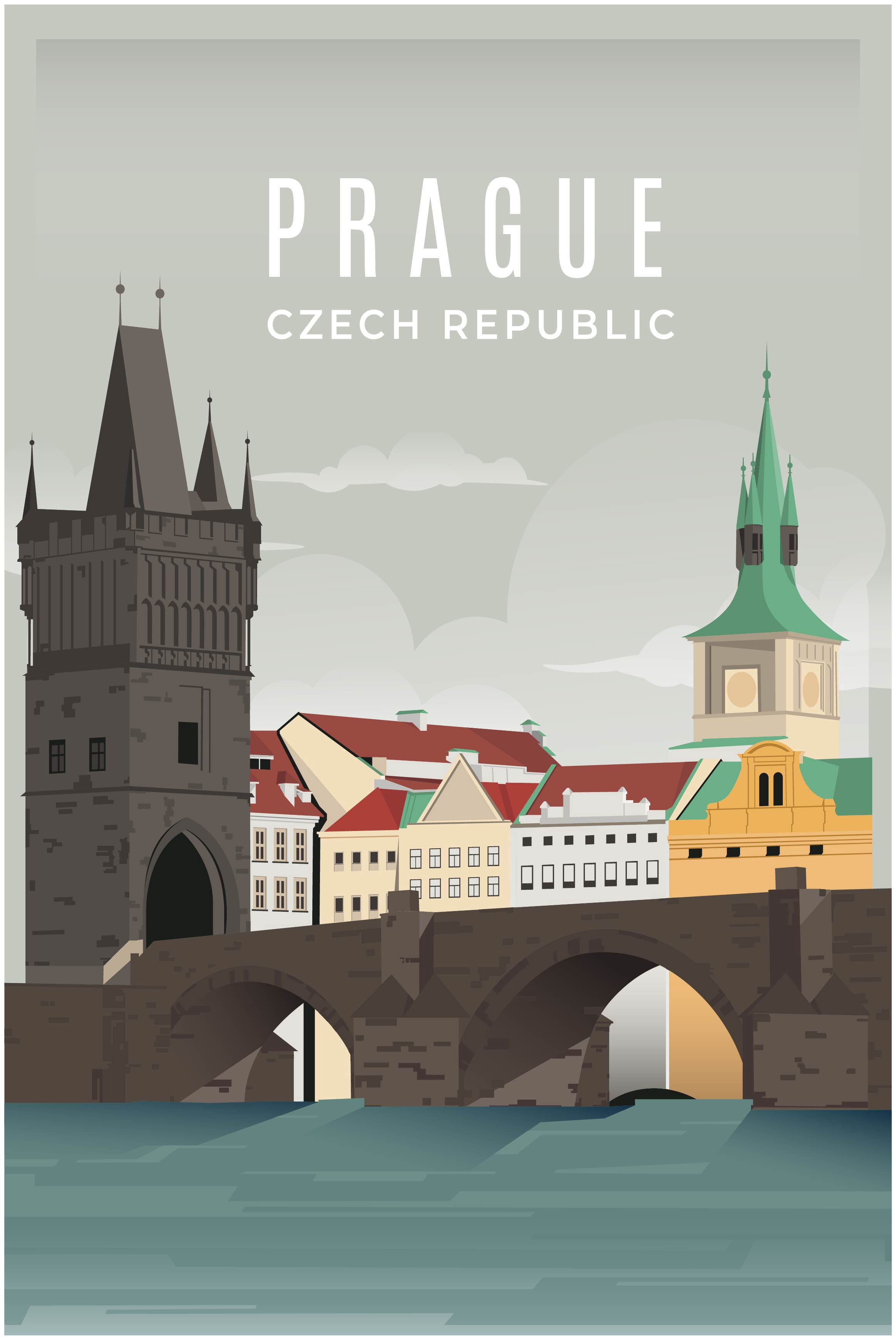 EzPosterPrints - Retro World Famous City Posters - Decorative, Vintage ...