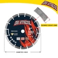 ORIXTREME 9 Inch Diamond Blade 2Pcs, Segmented General Purpose Blade ...