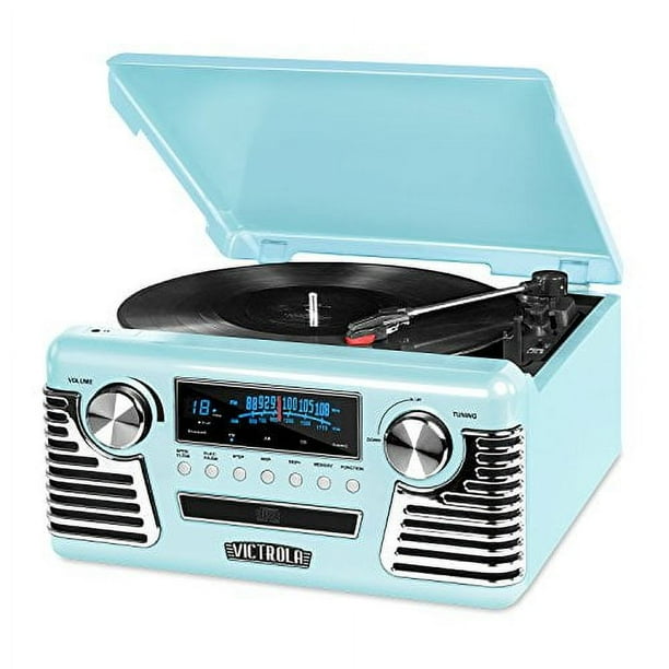 Tocadiscos y centro multimedia Bluetooth retro Victrola años 50 con ...