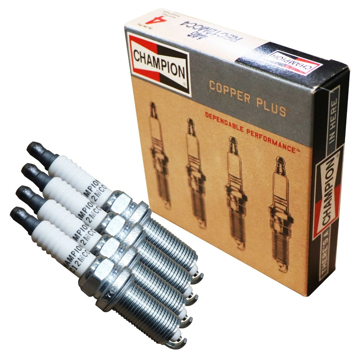Champion Copper Plus Spark Plugs (4 Pack) (446 REC12MCC4) (Refurbished ...
