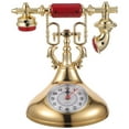 OHOIOLLA Vintage Telephone Clock Decor Abs Material 1Set 7.5x7.1x4.9In ...