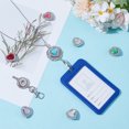 7Pcs 7 Colors Alloy Rhinestone Snap Buttons Heart with 2Pcs Keychains ...