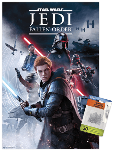 Star Wars: Jedi Fallen Order - Key Art Wall Poster with Push Pins, 14. ...