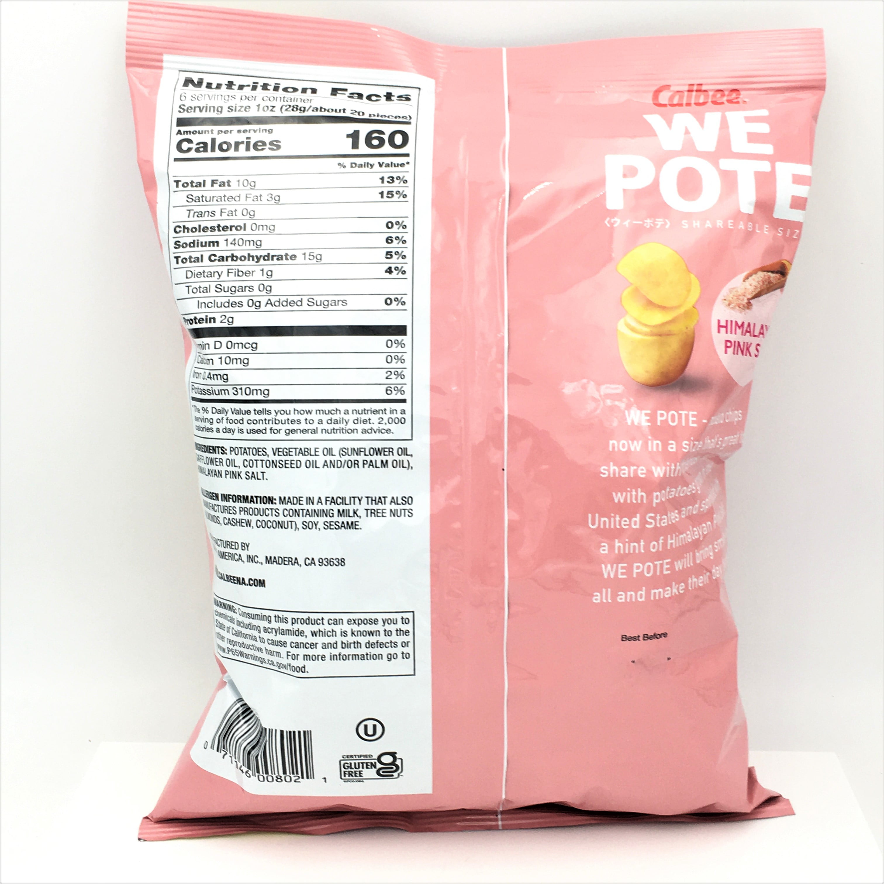Buy Calbee We Pote Himalayan Pink Salt Flavored Potato Chips 6oz/ 170g ...