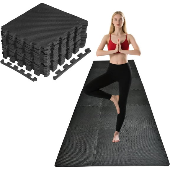 ARVAKOR Extra Thick Puzzle Exercise Mat, EVA Foam Interlocking Tiles ...