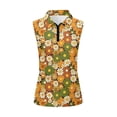 Aplkyhs Retro Daisy Floral Women's Golf Sleeveless Shirt Racerback ...