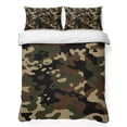 Abstract Camouflages Texture 3 Pieces Quilt Set,1 Quilt with 2 Shams ...