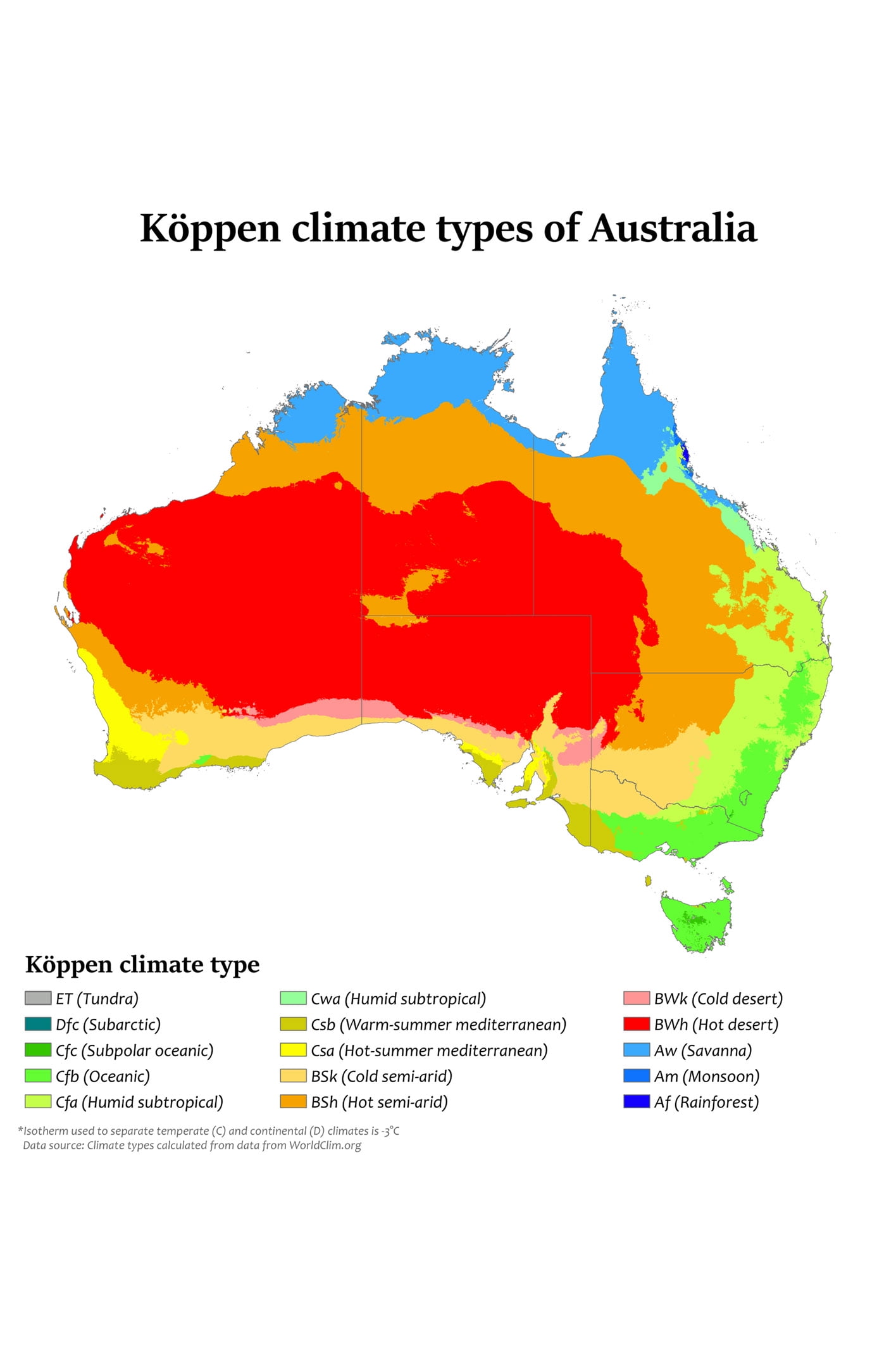 Humid Subtropical Map