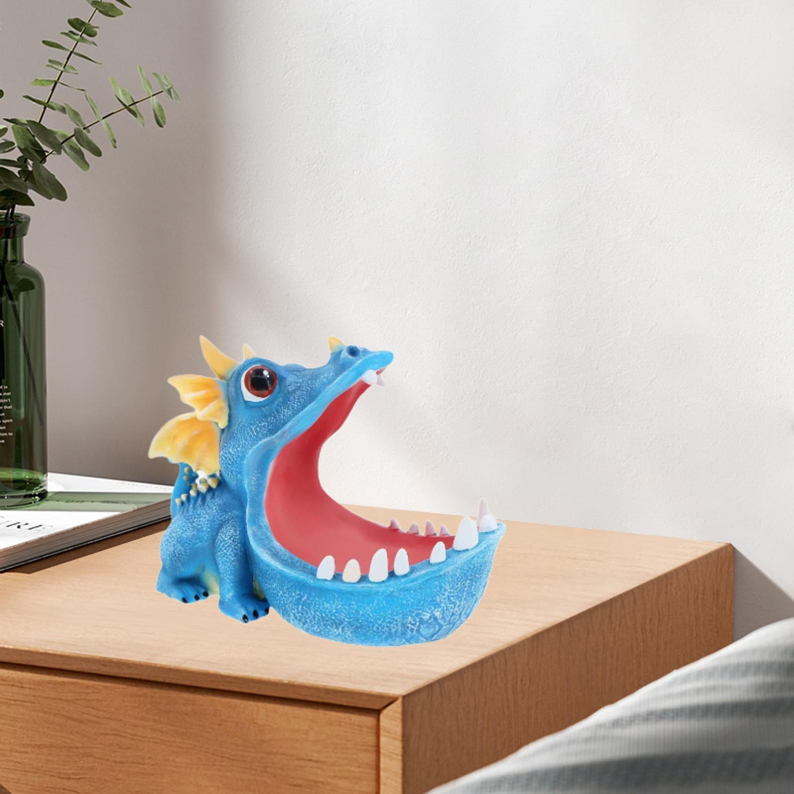 Estatua de dinosaurio llave tazón de mesa recipiente de recipiente ...