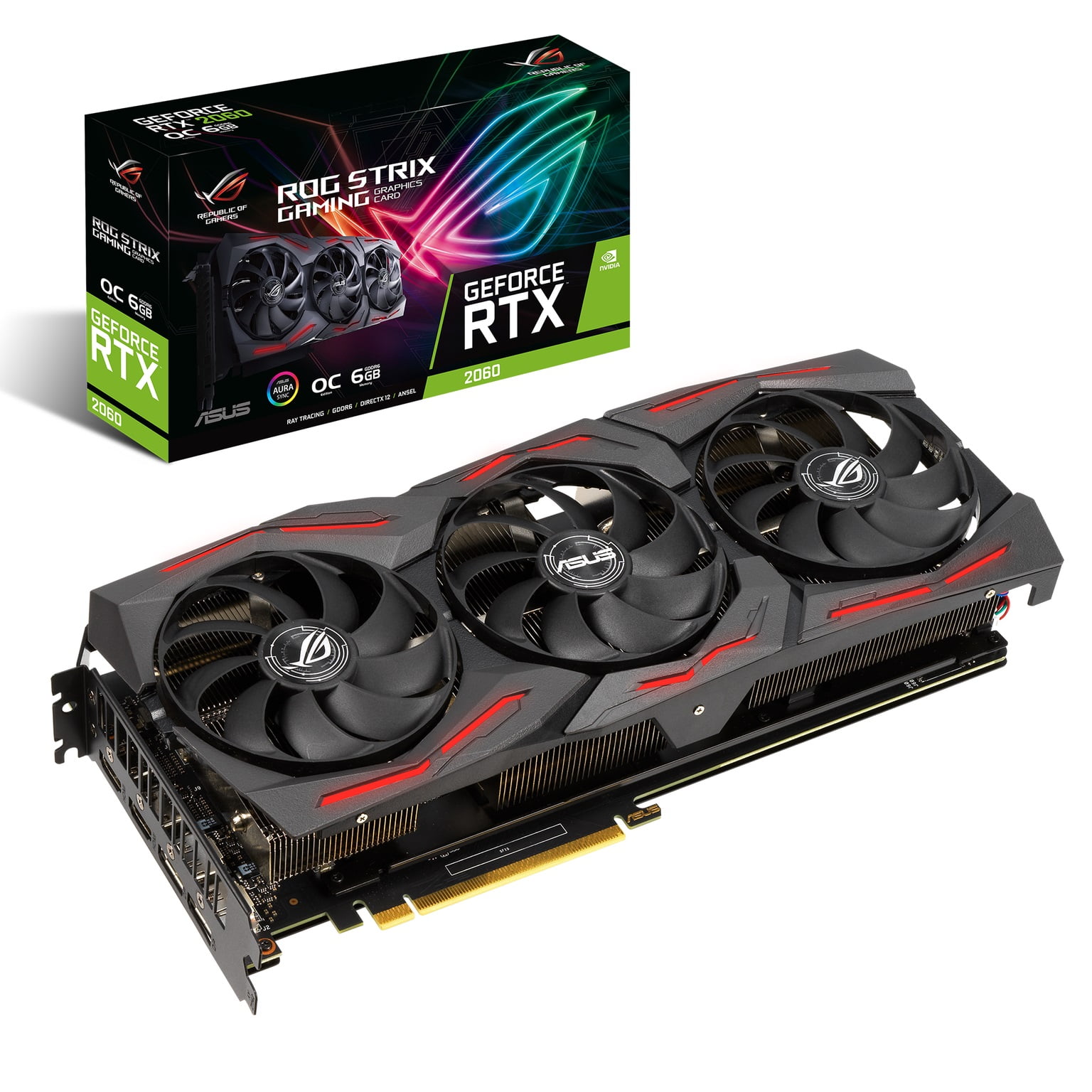 Asus ROG-STRIX-RTX2060-O6G-EVO-GAMING Graphics Card - Walmart.com