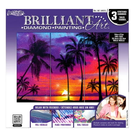 ArtSkills Brilliant Art Diamond Painting Kits, 3-Panel Sets - Walmart.ca