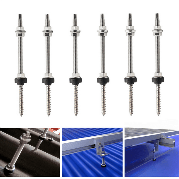 25cm Solar Hanger Bolts Solar Panel Roof Mounting Screws M10 Solar PV ...