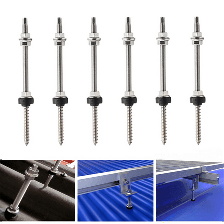 25cm Solar Hanger Bolts Solar Panel Roof Mounting Screws M10 Solar PV ...