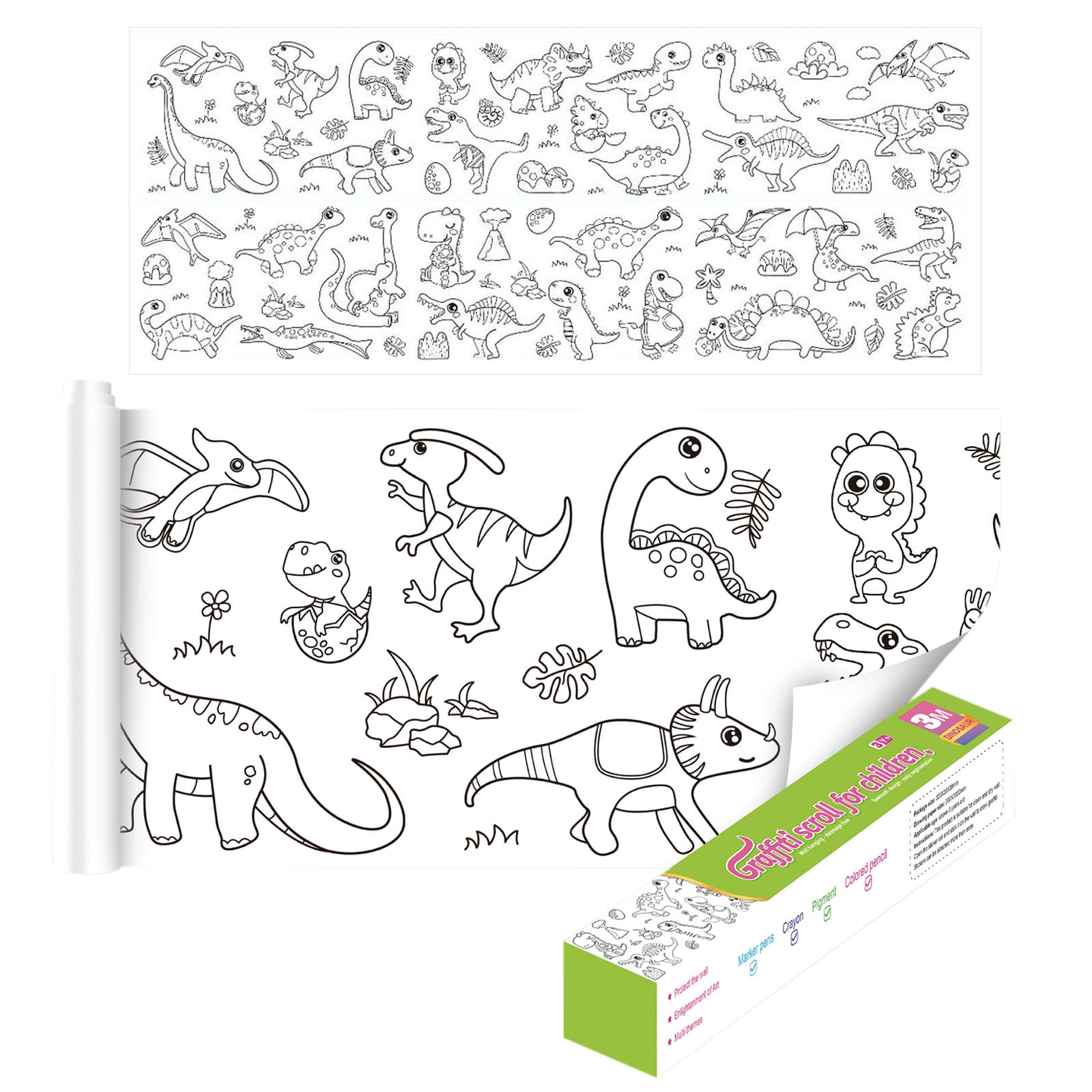 Clearance! Lotpreco DIY Children's Drawing Roll, Coloring Paper Roll ...