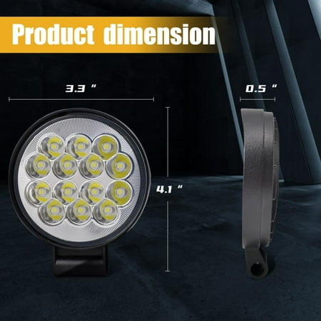 3.3IN 140W Round LED Work Light Waterproof Off Road Driving Lights ...