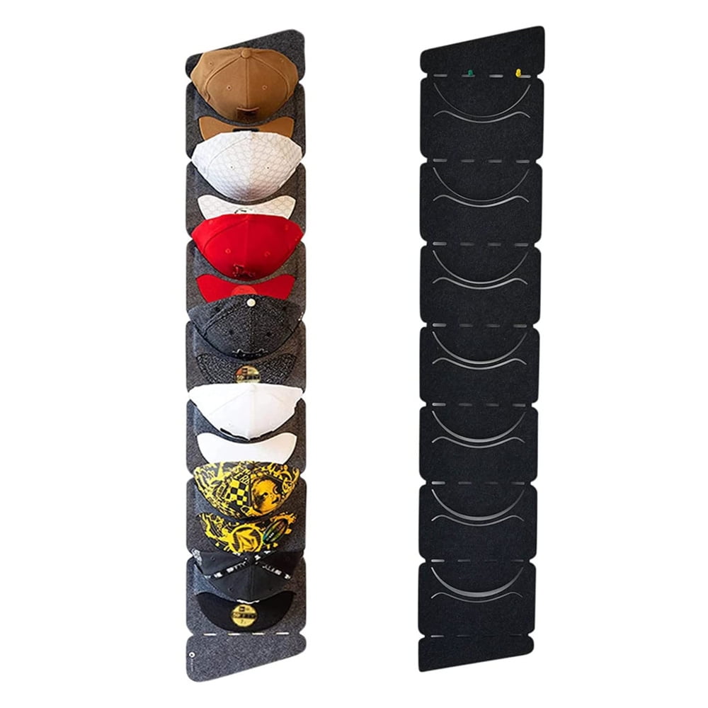 Baseball Cap Display Rack - 10 Shelf Hanging Closet Hat Organizer for ...