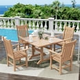 WestinTrends Malibu 43" Teak Outdoor Dining Table, Weather Resistant ...