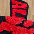 All Cash Rug, Black & Red Custom Funky Rug, Non-Slip Extra Soft Cool ...