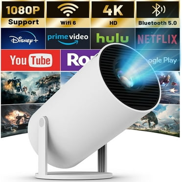 QKK Mini Projector Portable LCD Projector [stand included] Full HD ...