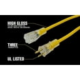 Yellow Jacket, Outdoor Extension Cord, 12/3 SJTW Lighted End, 25 ft ...