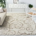 SAFAVIEH Florida Doug Floral Vines Shag Area Rug, Cream/Beige, 9'6" x ...